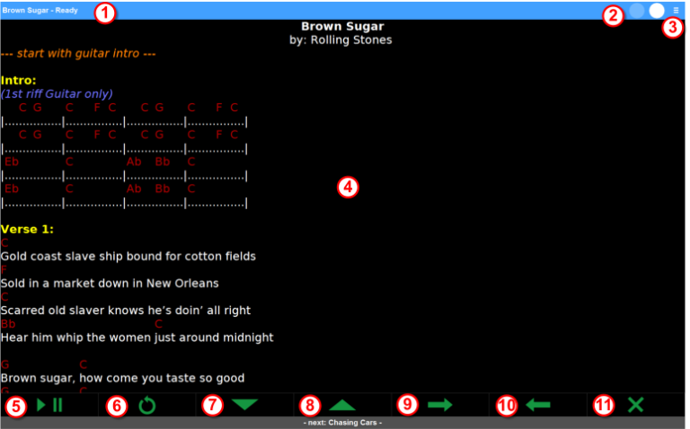 6. The Song Display Screen – LivePrompter