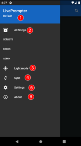 The Home Screen – LivePrompter
