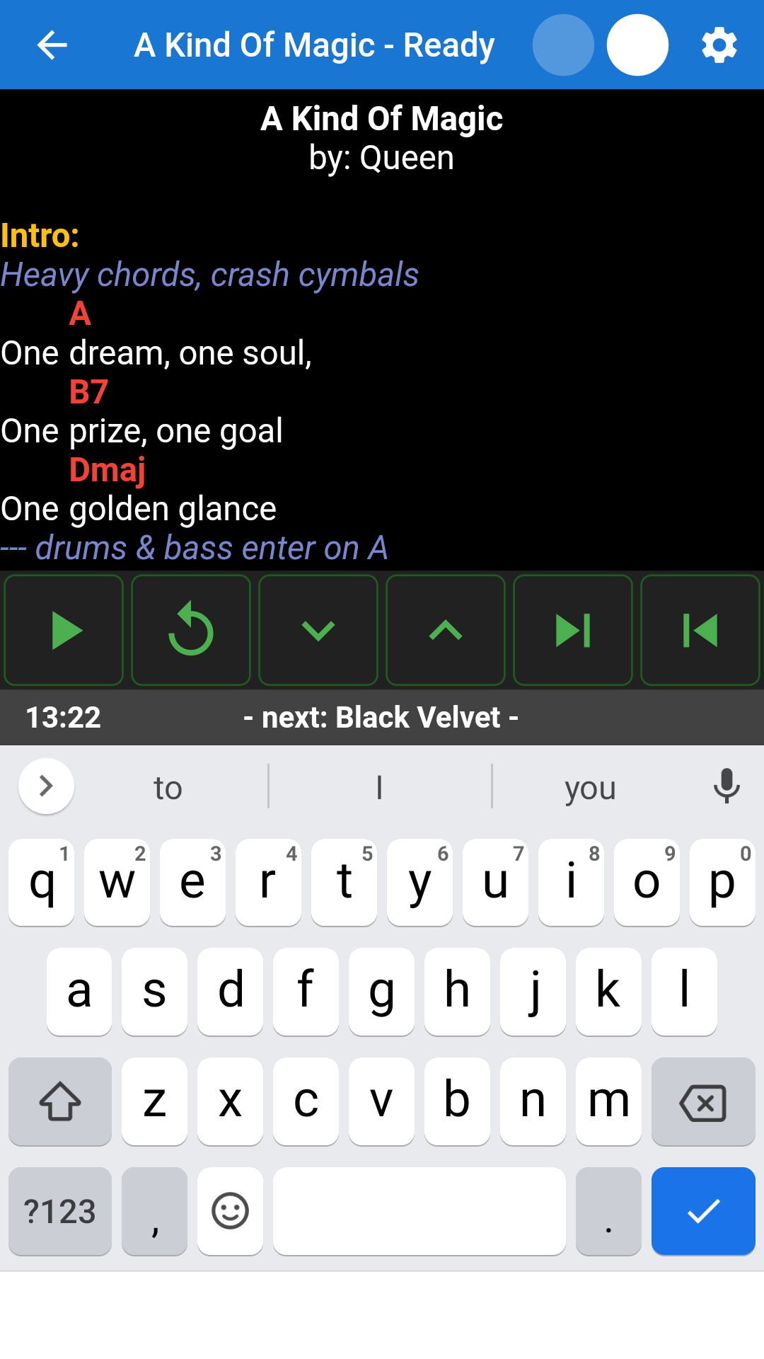 Keyboard Operation – LivePrompter