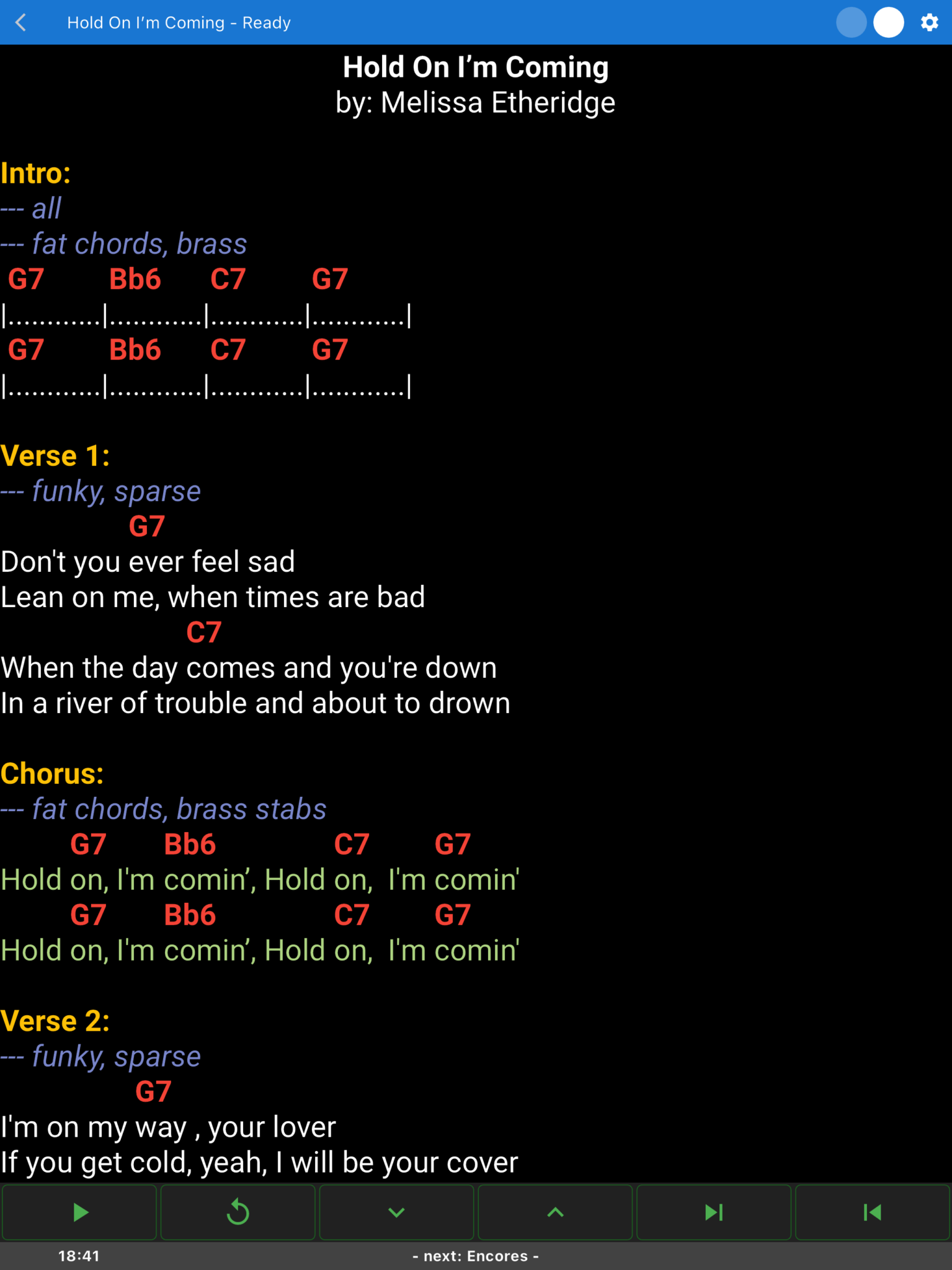 LivePrompter – A teleprompter for musicians